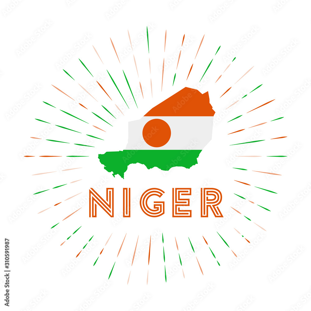 Niger Flag Map