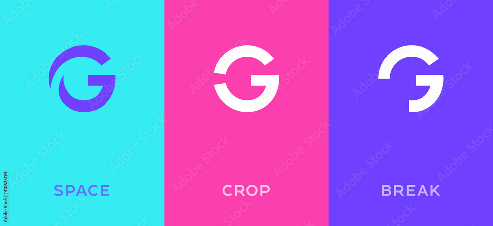 Set of letter G minimal logo icon design template elements Stock Vector ...