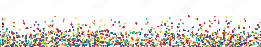 colored confetti on lower border with free space for text Stock Vector ...