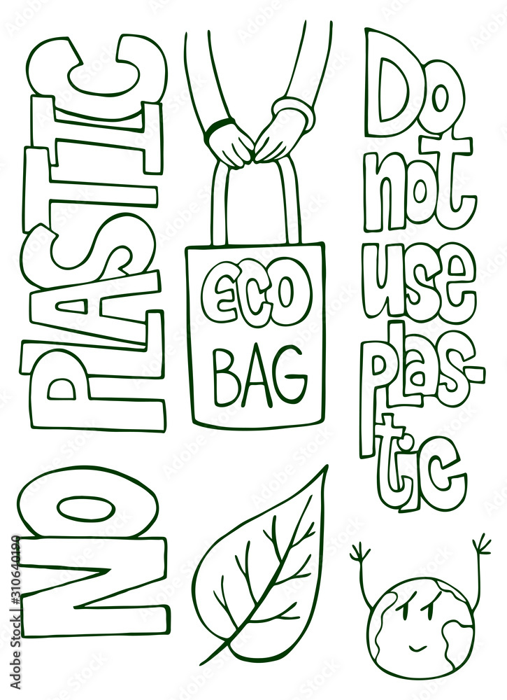Plastic Bag Coloring Page