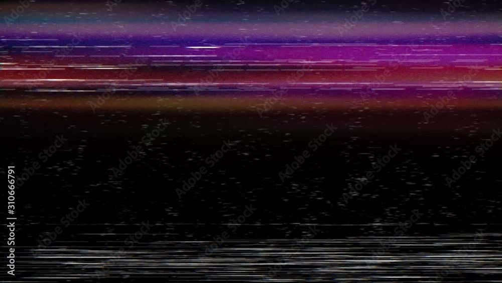 Old VHS Glitches and Static Noise on the black Background. TV Noise ...