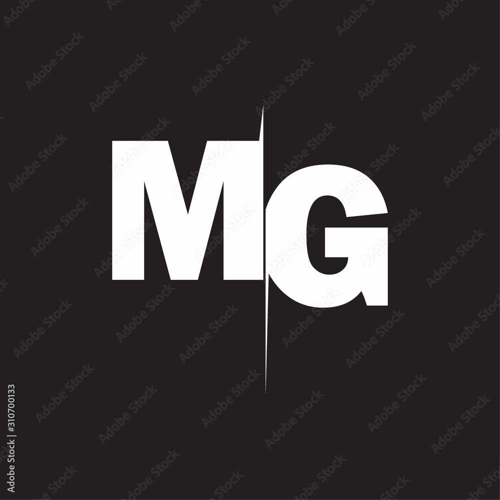 MG Logo Letters black background Stock Vector | Adobe Stock