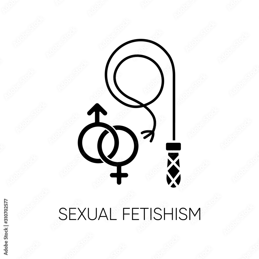 Sexual fetishism glyph icon. Male and female erotic play. Sex toy ...