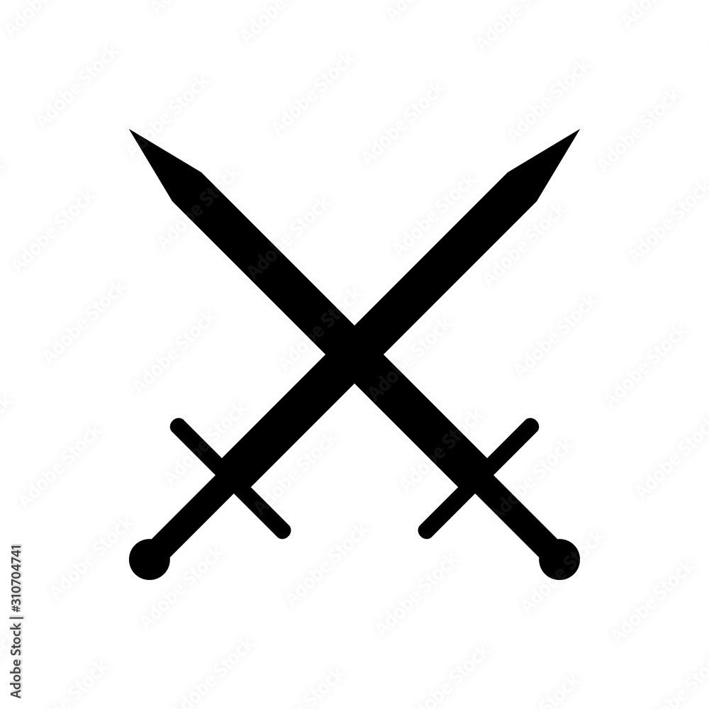 Crossed swords icon. Stock Vector | Adobe Stock