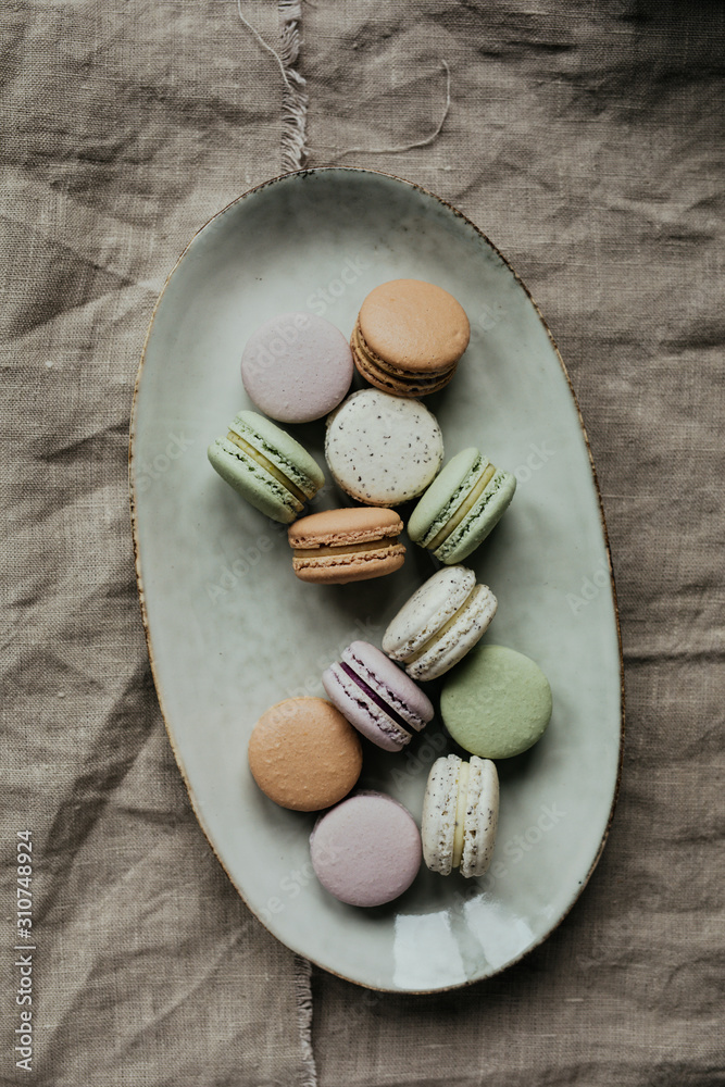 Pastel colored macarons Stock Photo | Adobe Stock