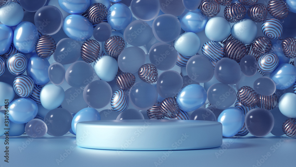 Beautiful background with beads, particles and simulation. 3d ...
