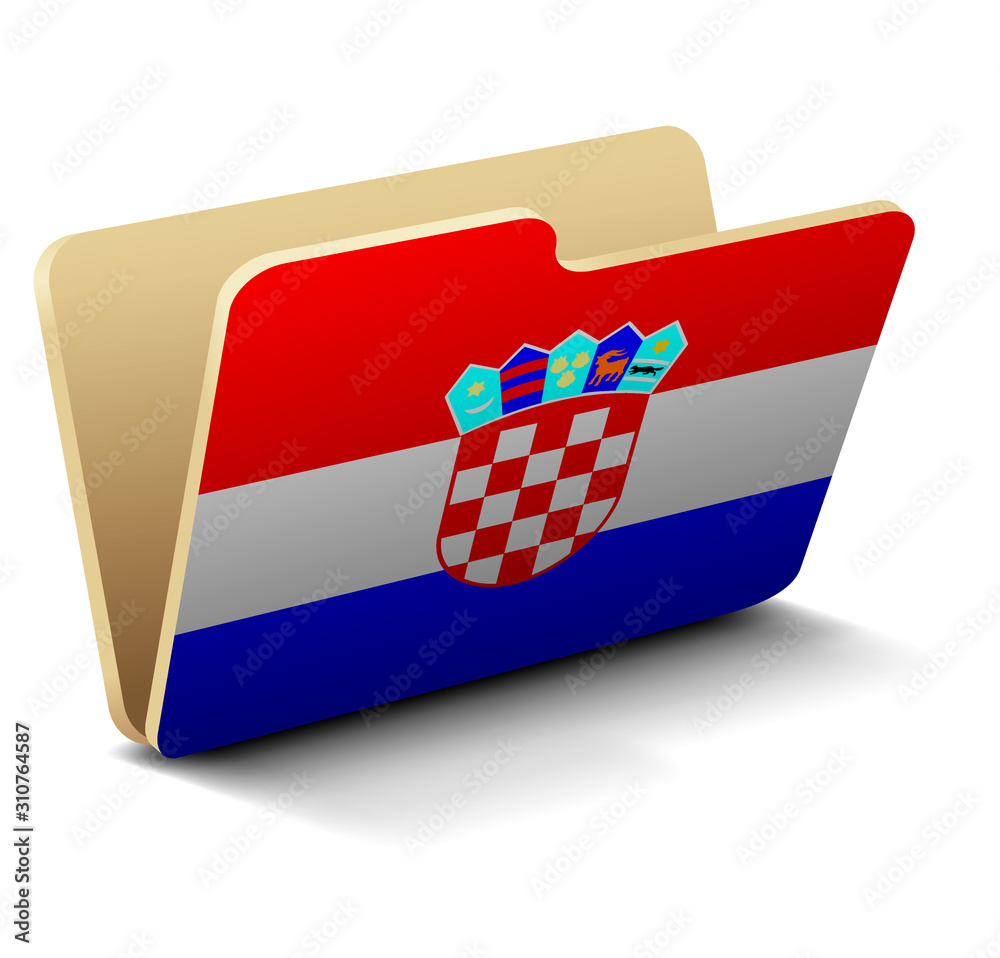 croatia flag folder icon.vector illustration Stock Vector | Adobe Stock