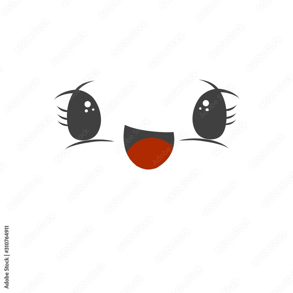 Dibujo animado Rostro sonrisa Stock Illustration | Adobe Stock
