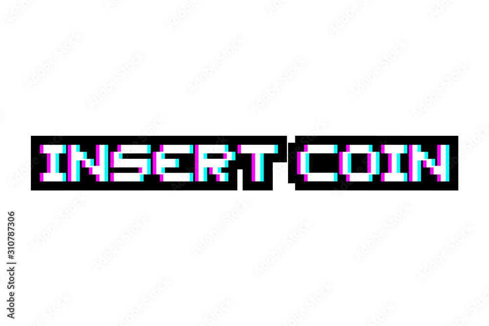 insert coin symbol Stock Vector | Adobe Stock