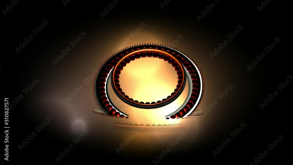 A animated 3d abstract template for logo designs with two revolving ...