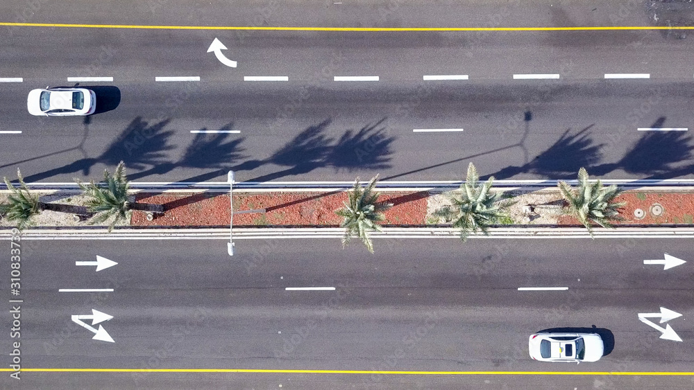 Road Top Down View