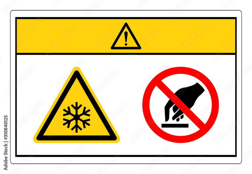 Caution Extremely Cold Surface Do Not Touch Symbol Sign, Vector ...