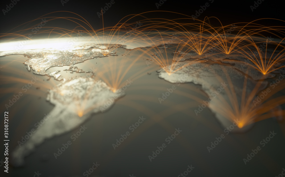 Globalized world, the future of digital technology. Connections and ...