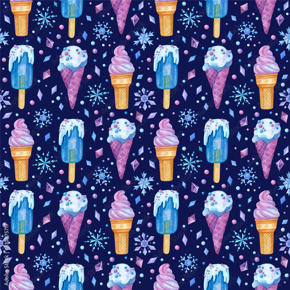 Blue Ice Cream Wallpaper