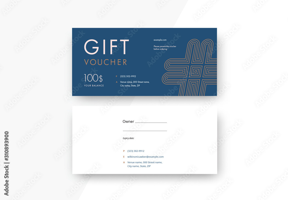 Abstract Gift Voucher Layout Stock Template | Adobe Stock