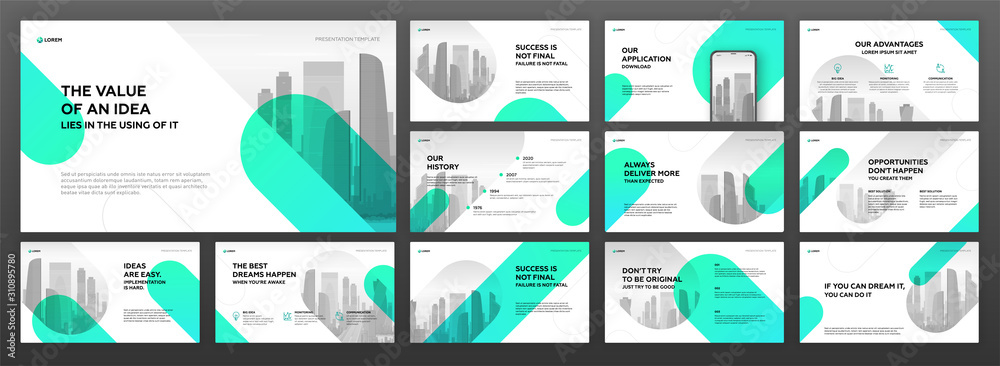 Vecteur Stock Powerpoint Presentation Templates Set For Business And vecteur-stock-powerpoint-presentation-templates-set-for-business-and