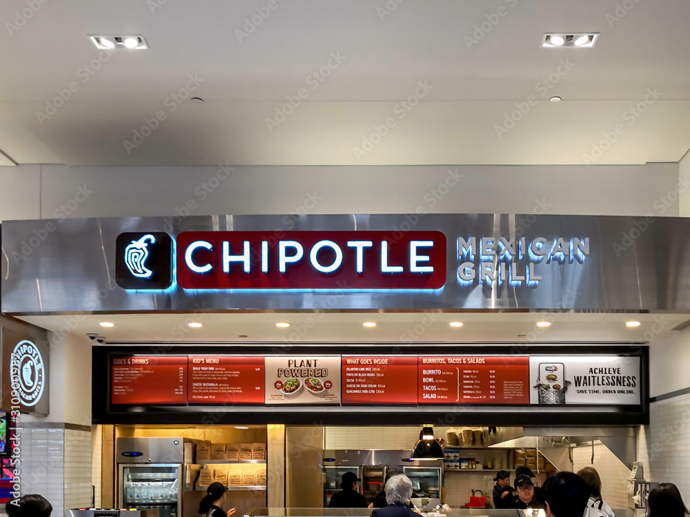Vaughan, Ontario, Canada - June 4, 2019: Sign of Chipotle Mexican Grill ...