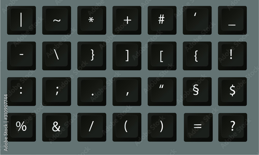 black white keyboard letter special character keyboard button, schwarz ...