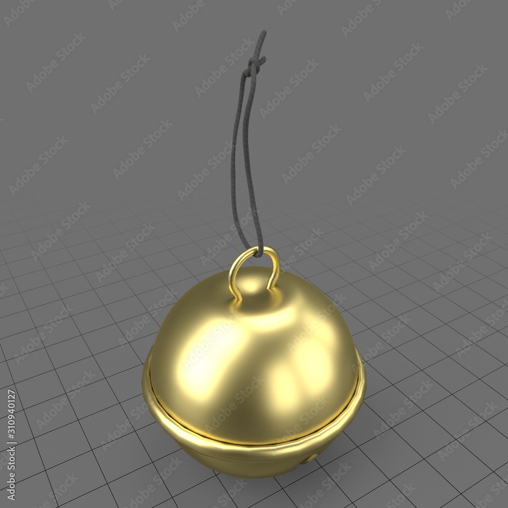 Jingle bell ornament Stock 3D asset | Adobe Stock