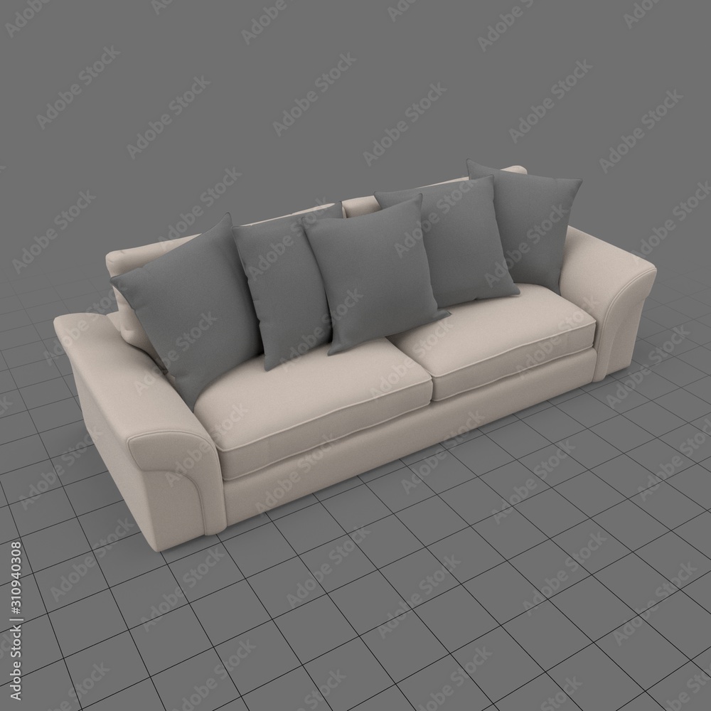 Modern two seater sofa Stock 3D asset | Adobe Stock