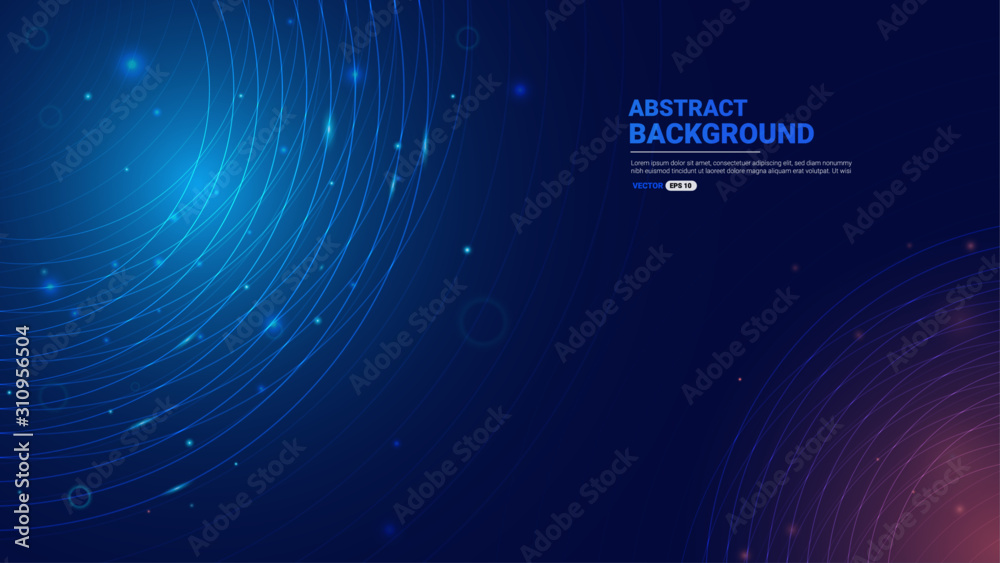 Abstract technology background with bule light effect. digital future ...