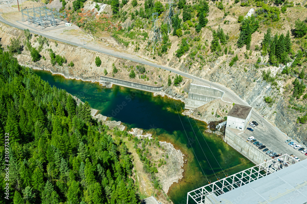 The South Fork of the Flathead River flows under Hungry Horse Dam in ...