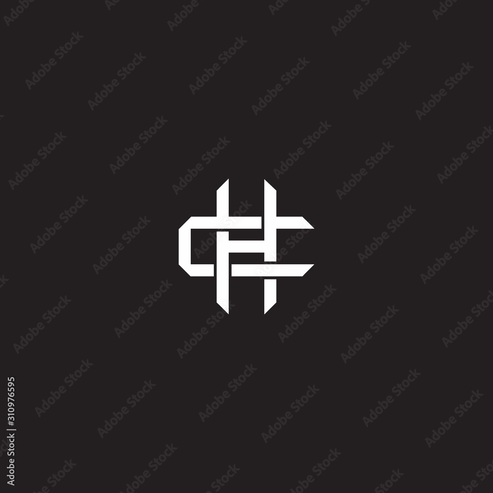 Initial letter overlapping interlock logo monogram line art style Stock ...