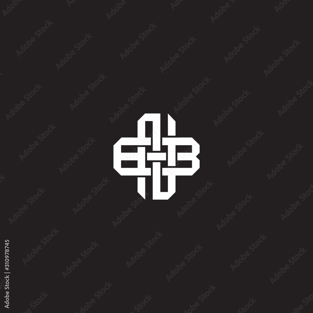 Initial letter overlapping interlock logo monogram line art style Stock ...