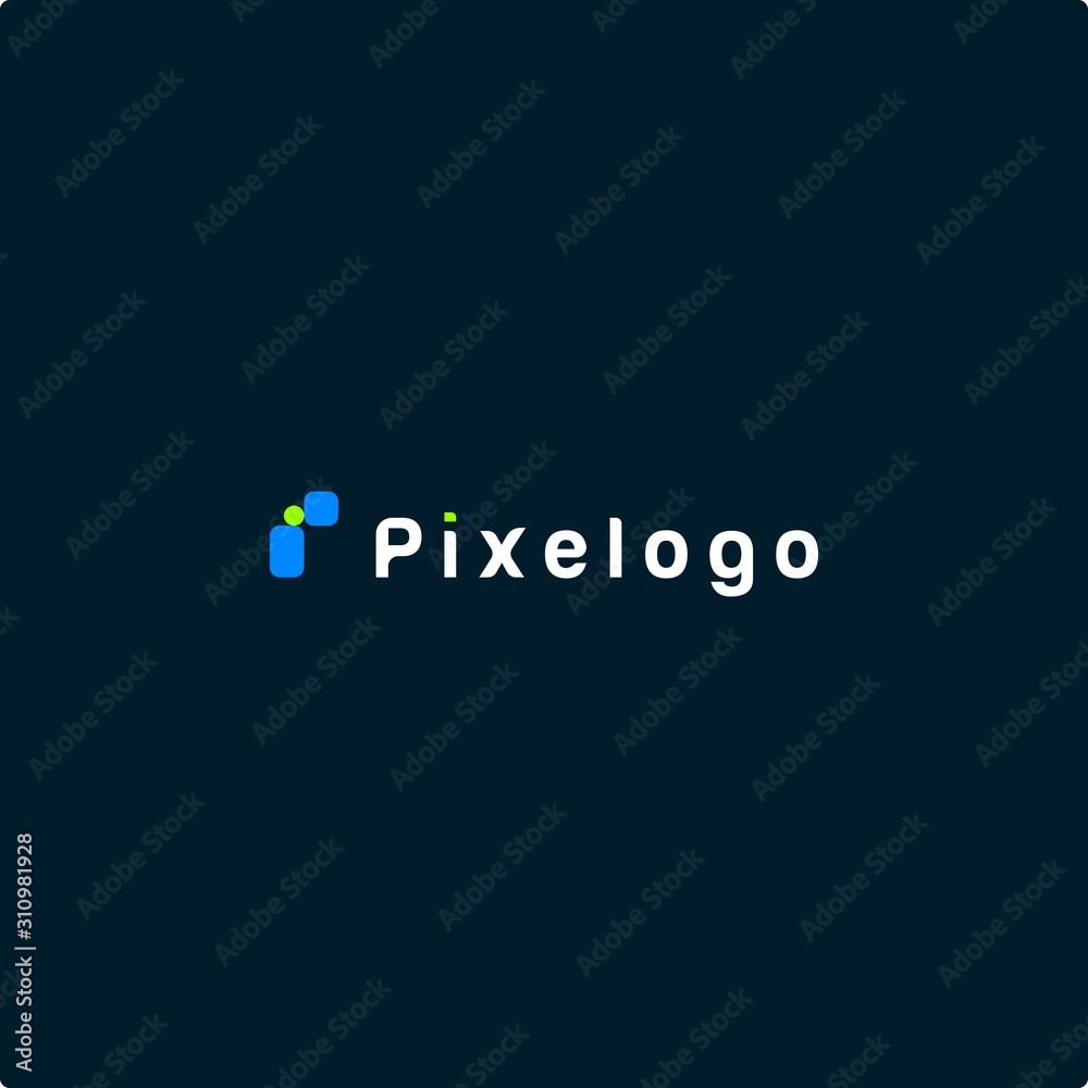minimalist pixel logo design inspiration . pixel logo design . letter P ...