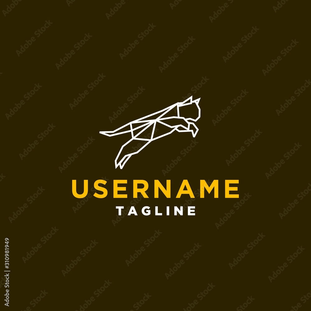 polygon cat logo design inspiration . wpap cat logo design . pop art ...