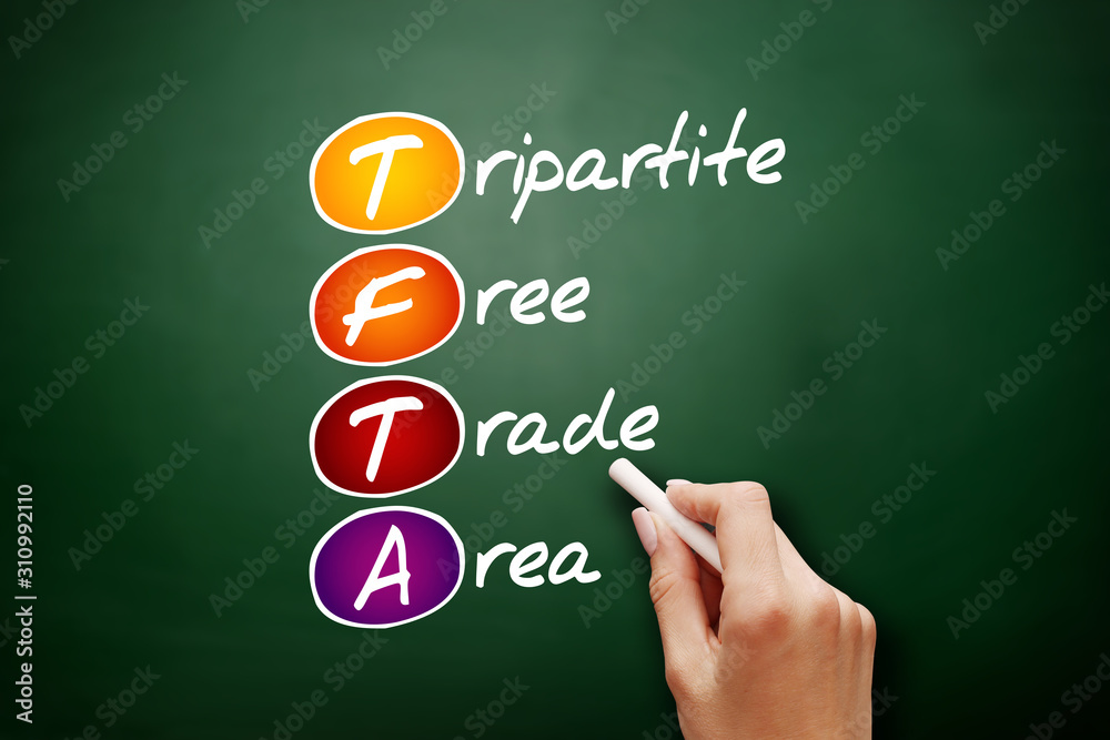 TFTA - Tripartite Free Trade Area acronym, business concept background ...