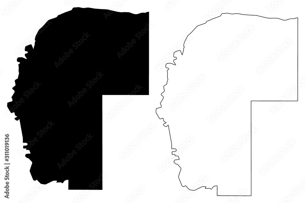 Omaheke Region (Regions of Namibia, Republic of Namibia) map vector ...