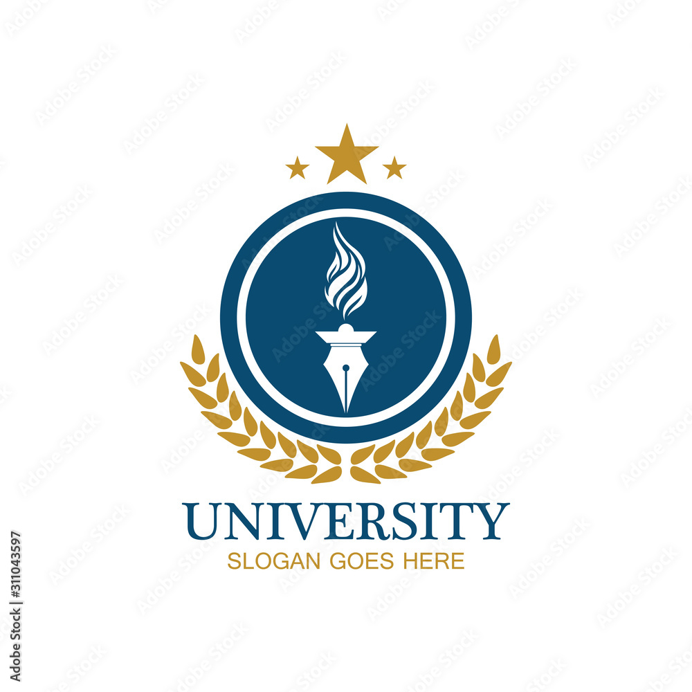 University, Academy, School and Course logo design template Stock ...