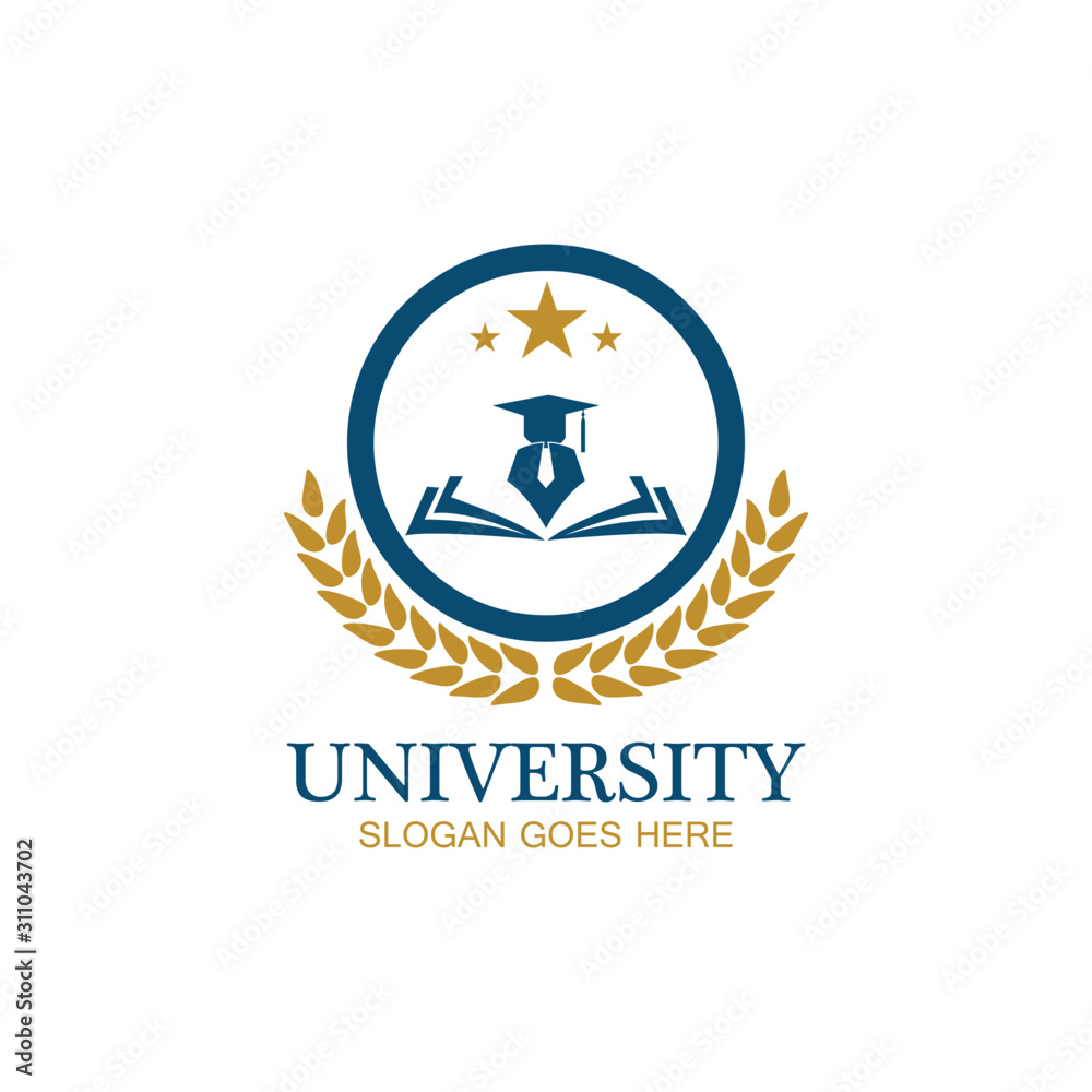 University, Academy, School and Course logo design template Stock ...