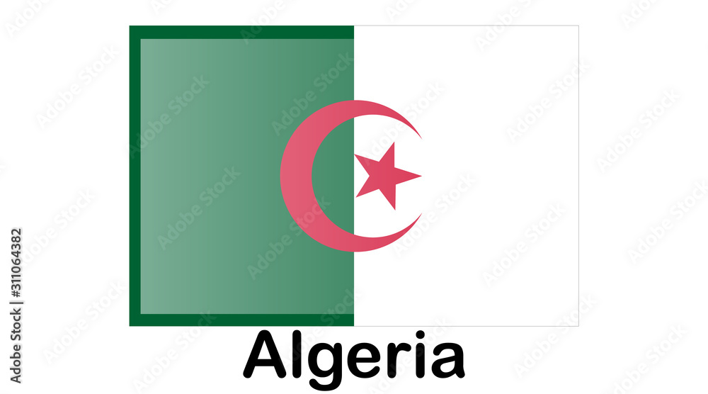 original and simple Algeria flag isolated in official colors and ...