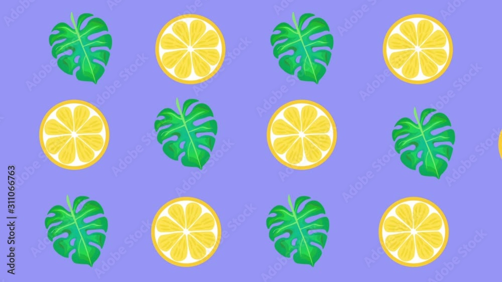 Vidéo Stock Bright cartoon animation of rotating lemons. Animation of ...