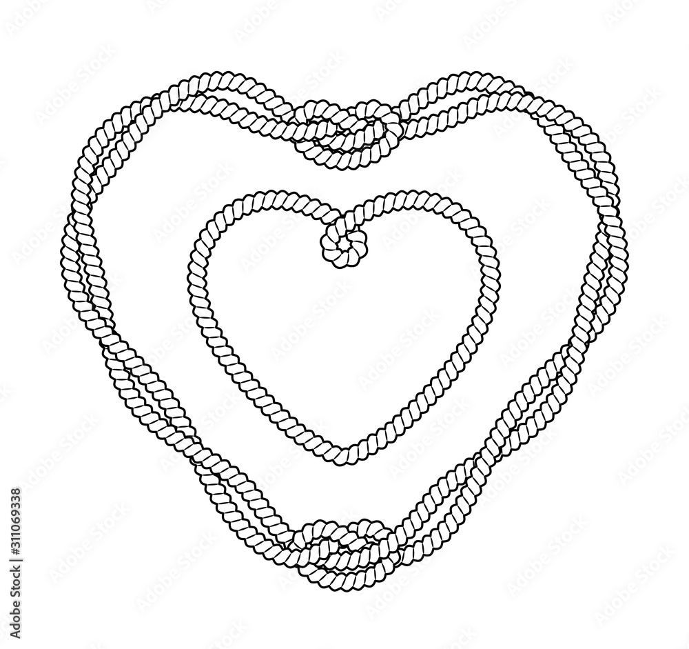 Rope Heart Vector
