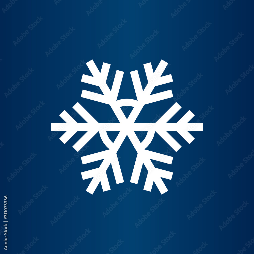Cute Snowflake Icon vector, Christmas Holiday Winter snowflake Logo ...