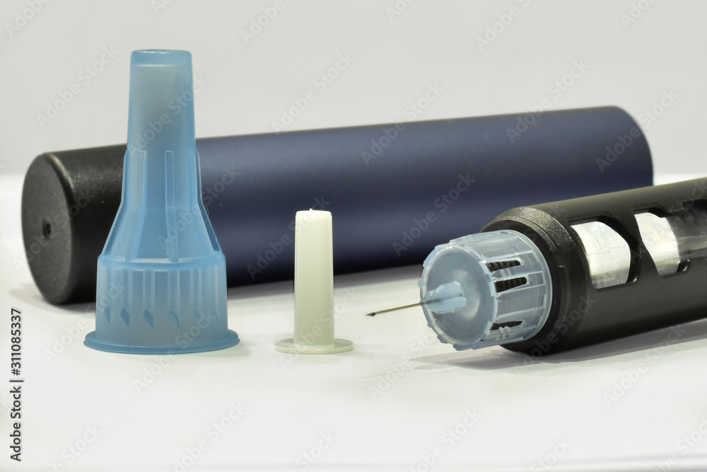 insulin pen injection device healthcare self treatment Stock Photo ...