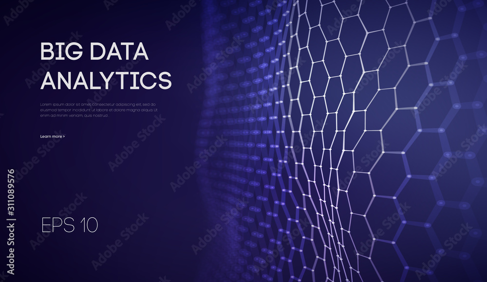 Big Data. Business inteligence technology background. Binary code algorithms deep learning ...