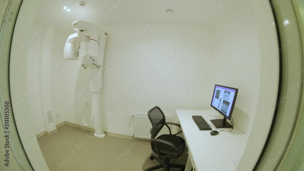 Vídeo do Stock: Dental computer tomography. X-ray scan. Creating a ...