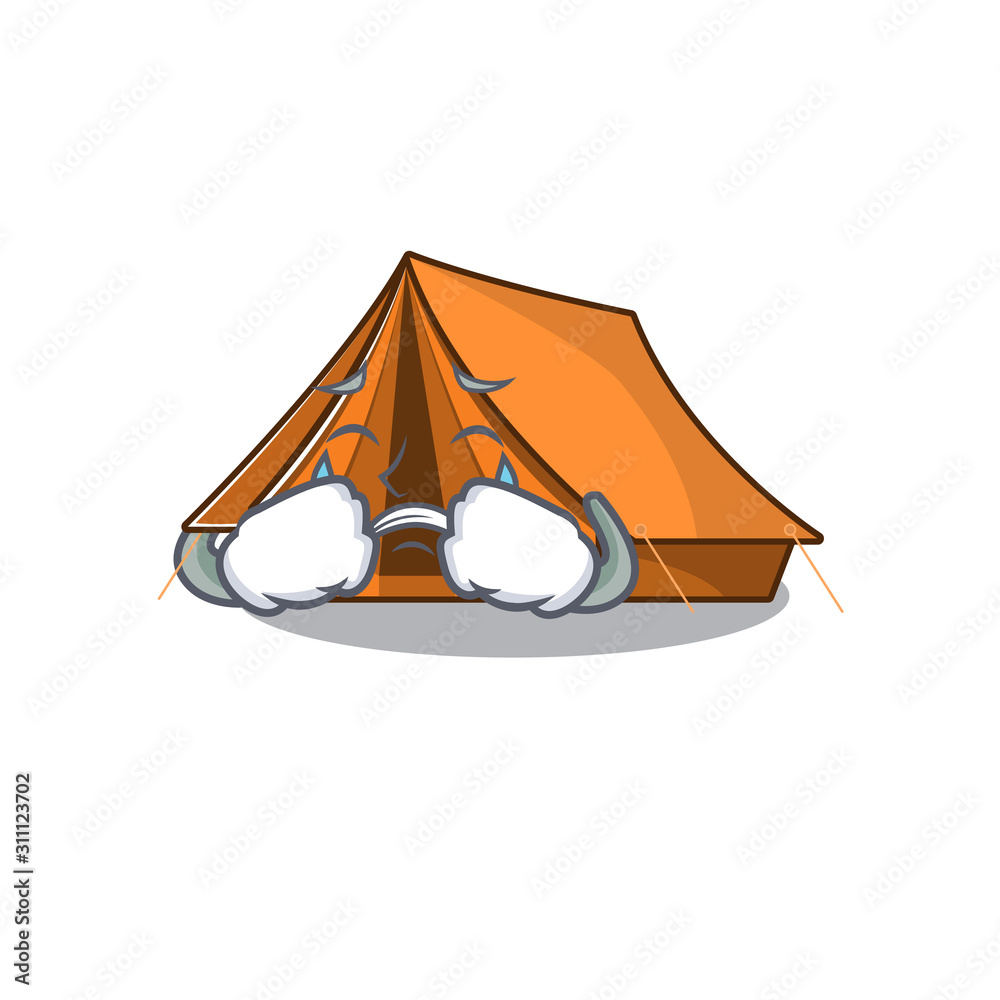 Poster Sad Crying camping tent Scroll cartoon character design – Wall ...