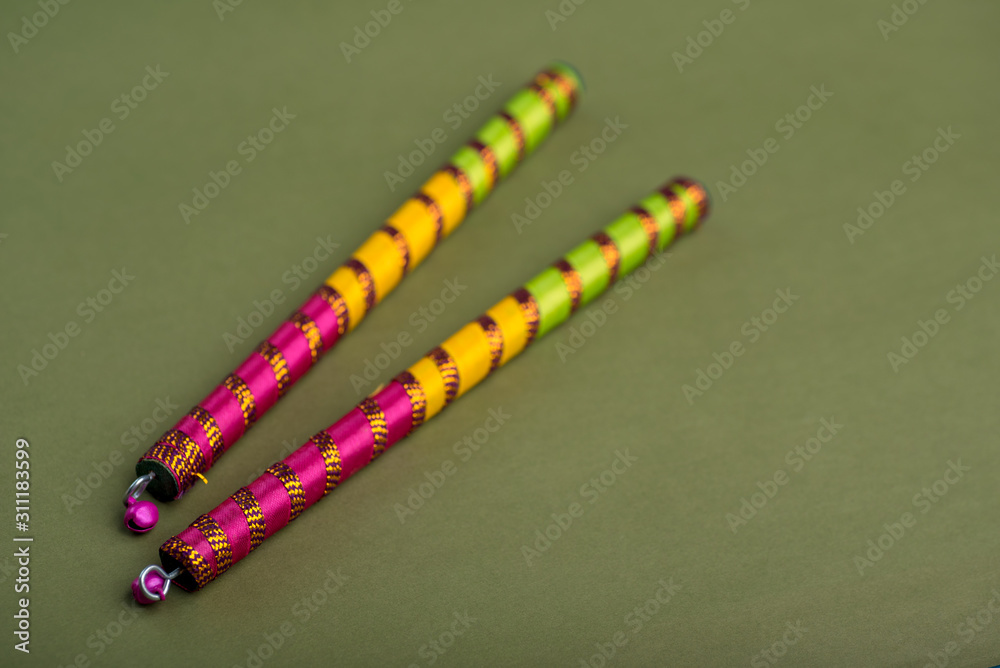 Indian Festival Dussehra and Navratri, showing golden leaf (Bauhinia ...