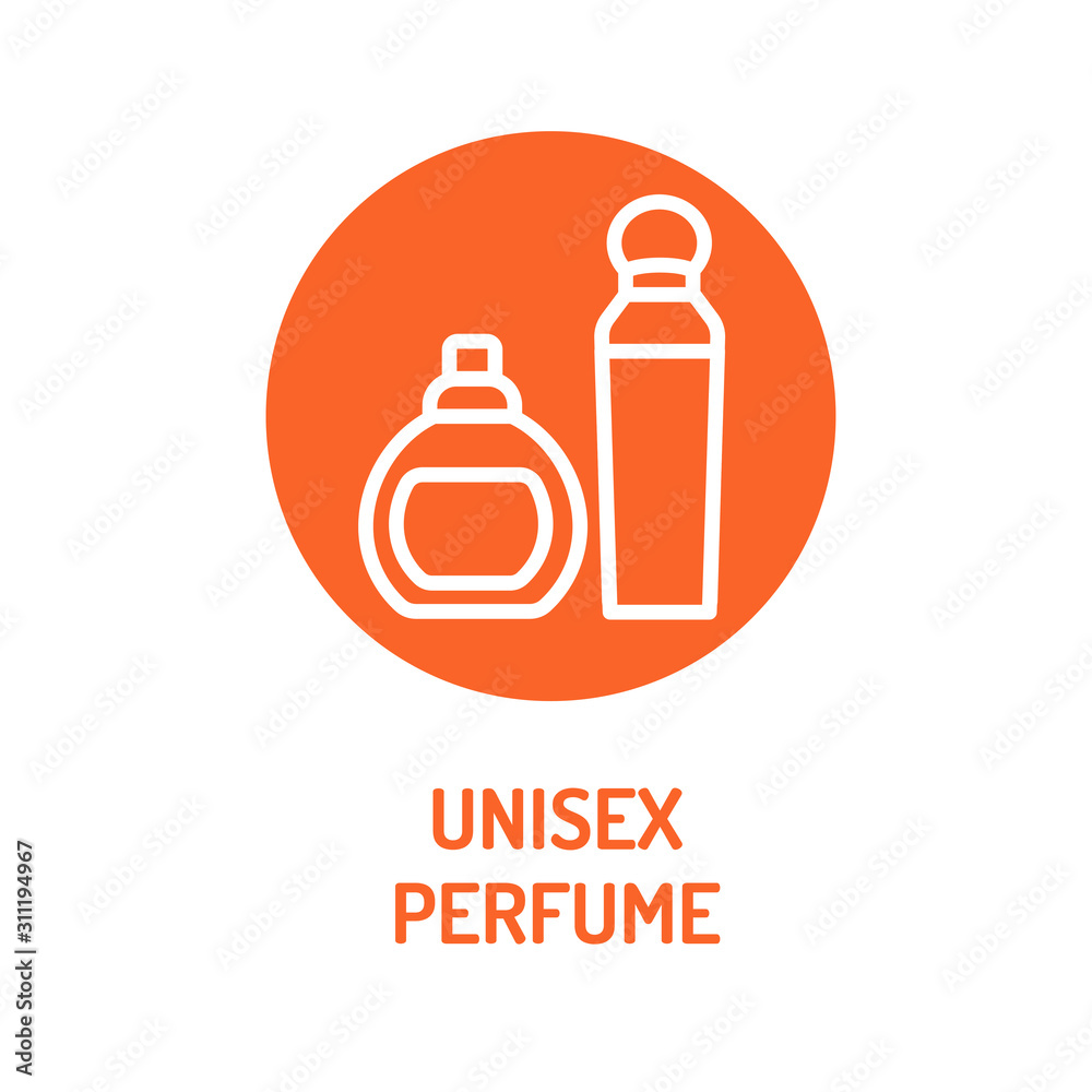 Perfume unisex color line icon. Fragrance sign. Cosmetic product for ...