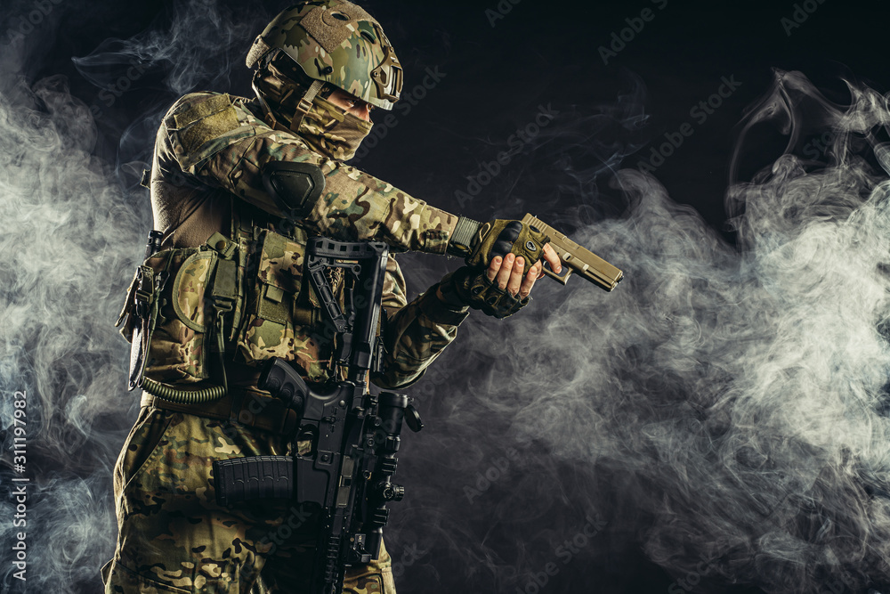 special security service, military forces in peacetime, young soldier ...