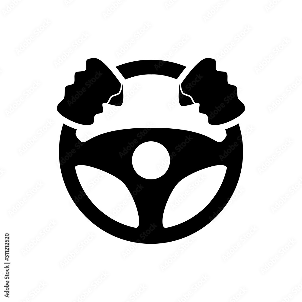 Steering wheel icon design trendy Stock Vector | Adobe Stock