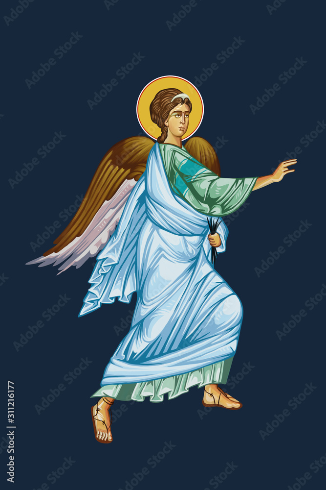 Archangel Gabriel. Part of Illustration "Annunciation to the Blessed ...