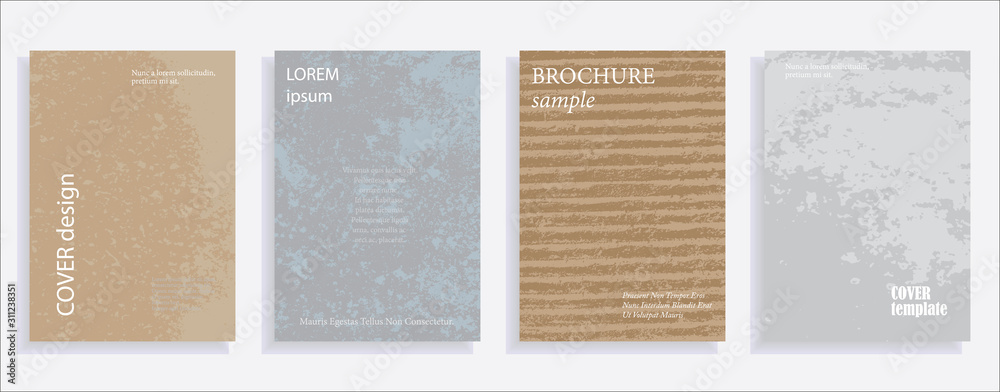 Minimalistic cover design templates. Set of layouts for covers of books ...