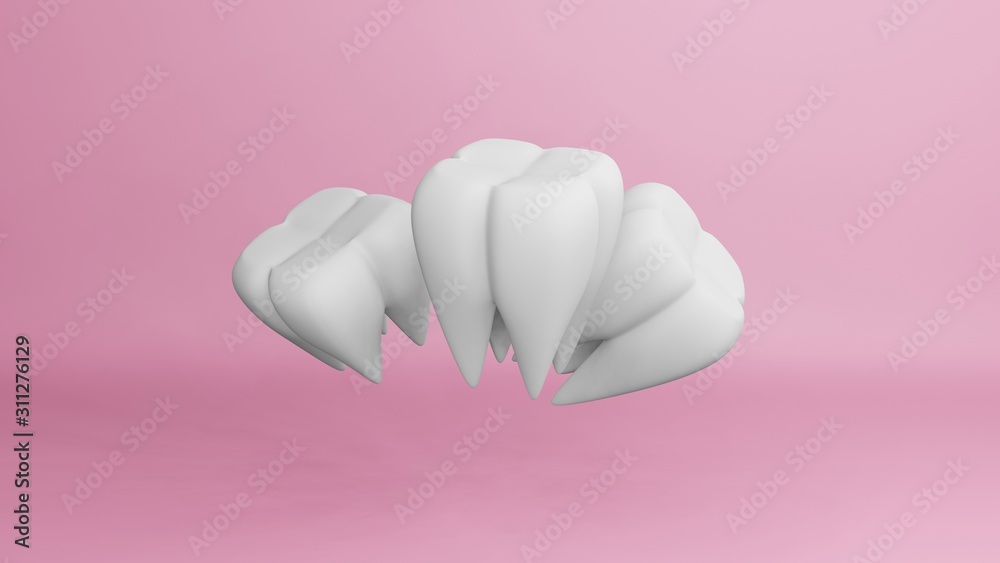 Dental model of premolar tooth, 3d illustration as a concept of dental ...