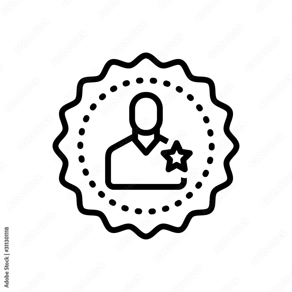 Black line icon for membership Stock Vector | Adobe Stock